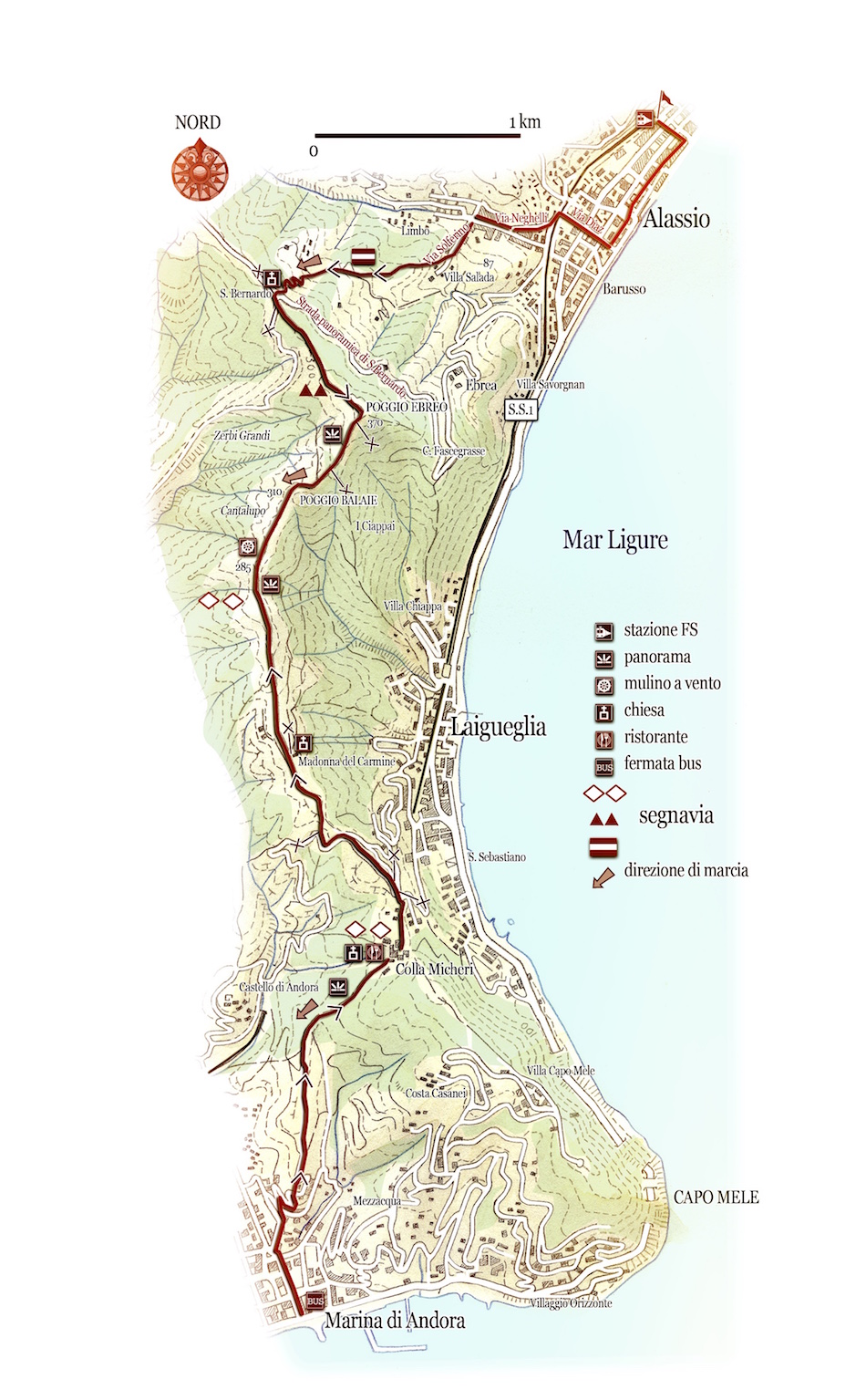 Alassio-Andora, vista mare – sentieri d'autore